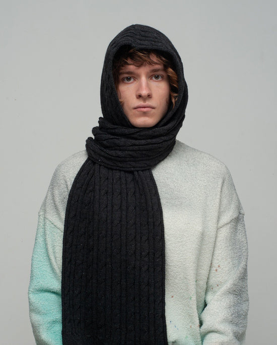 2387 Cable-Knit Bashlyk dk marengo – LOVE nagoya